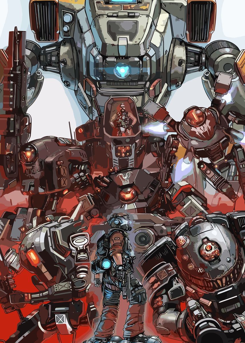 'titanfall game' Poster, picture, metal print, paint by Rinto Ranti ...