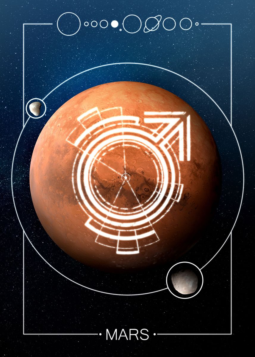 'Mars Planet' Poster, picture, metal print, paint by Geometrical ...