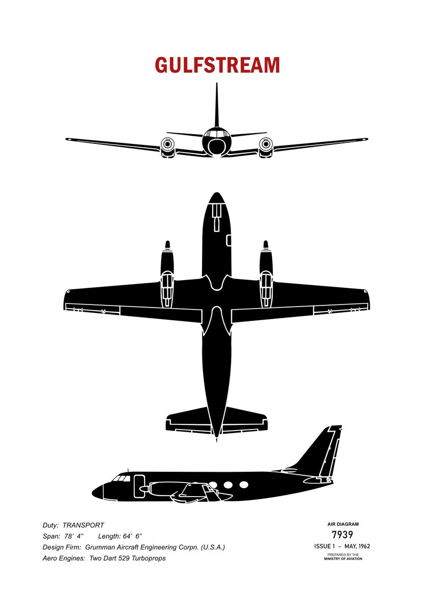 'Gulfstream Recognition' Poster, picture, metal print, paint by ...