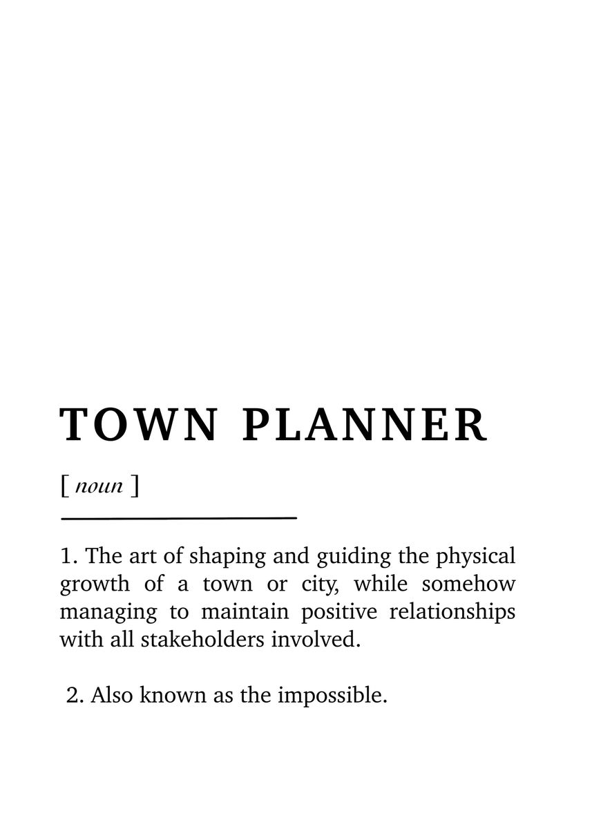 'Town planner' Poster, picture, metal print, paint by fay list.art ...