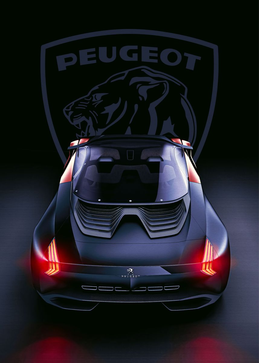 'Peugeot Onyx' Poster, picture, metal print, paint by Lee Rocks | Displate