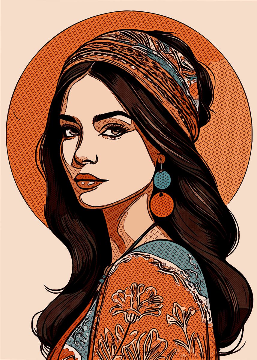 'Geometric Woman 8' Poster, picture, metal print, paint by 1x Merch ...