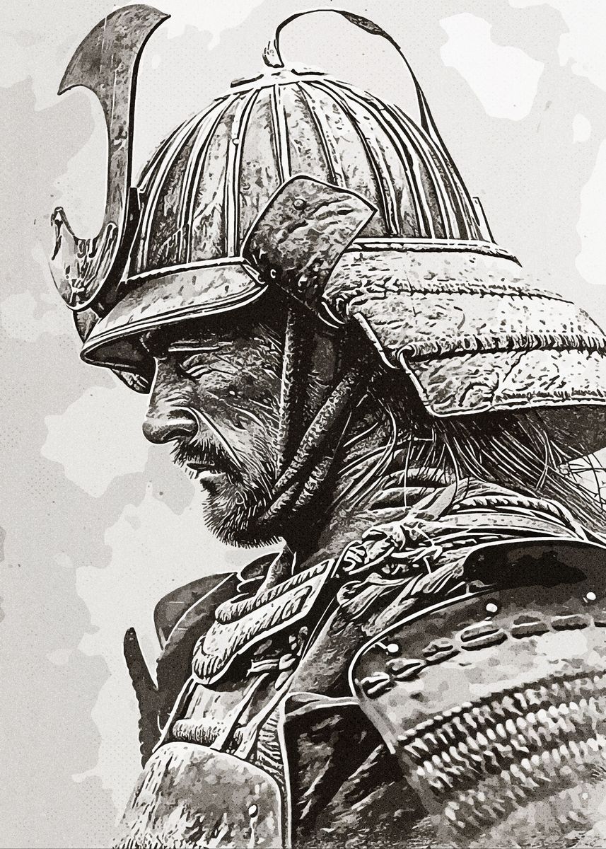 'Samurai Art' Poster, picture, metal print, paint by Ammar Zain | Displate