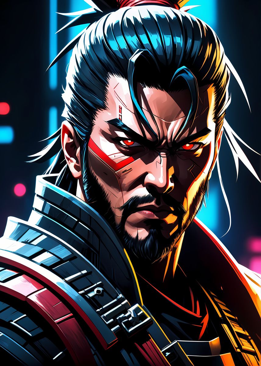 'Supervillain Samurai' Poster, picture, metal print, paint by Surreal ...