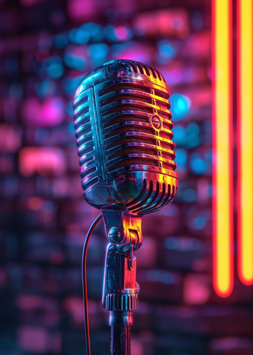 'Microphone Aesthetic' Poster, picture, metal print, paint by Adam Reed ...