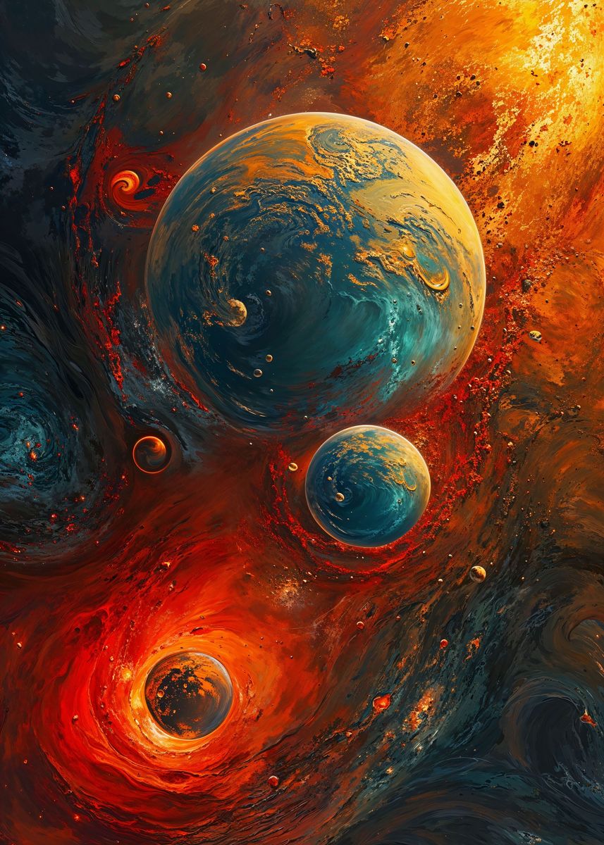'Planetary Dance' Poster, picture, metal print, paint by Duty Bound ...
