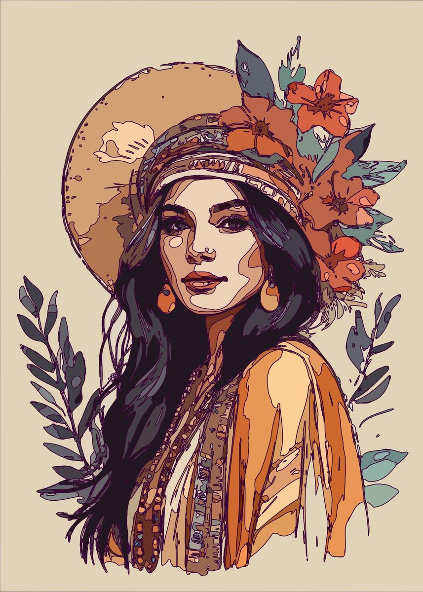 'Geometric Woman 2' Poster, picture, metal print, paint by 1x Merch ...