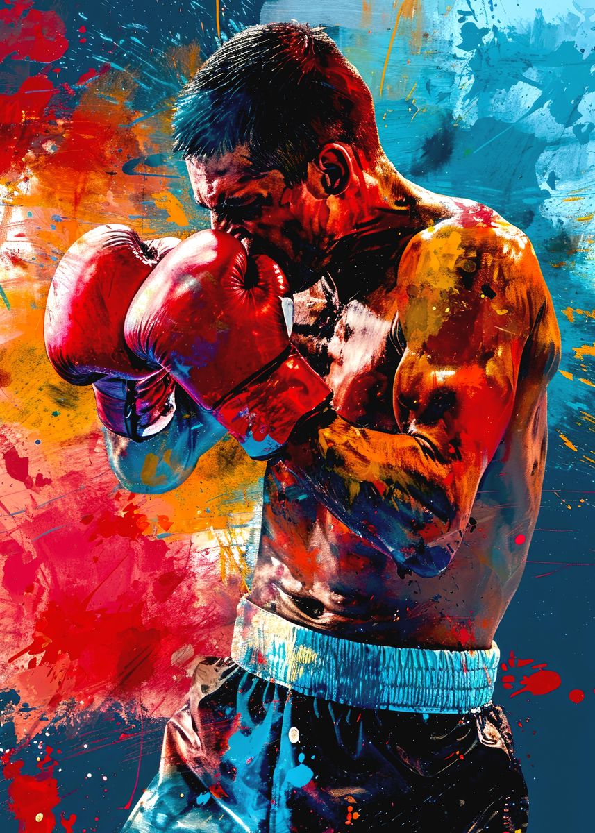 'Boxing sport art' Poster, picture, metal print, paint by JBJart ...