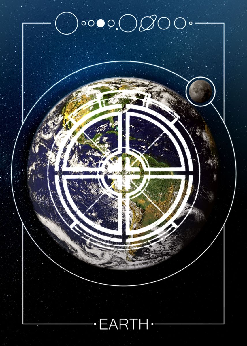 'Earth Planet' Poster, picture, metal print, paint by Geometrical ...