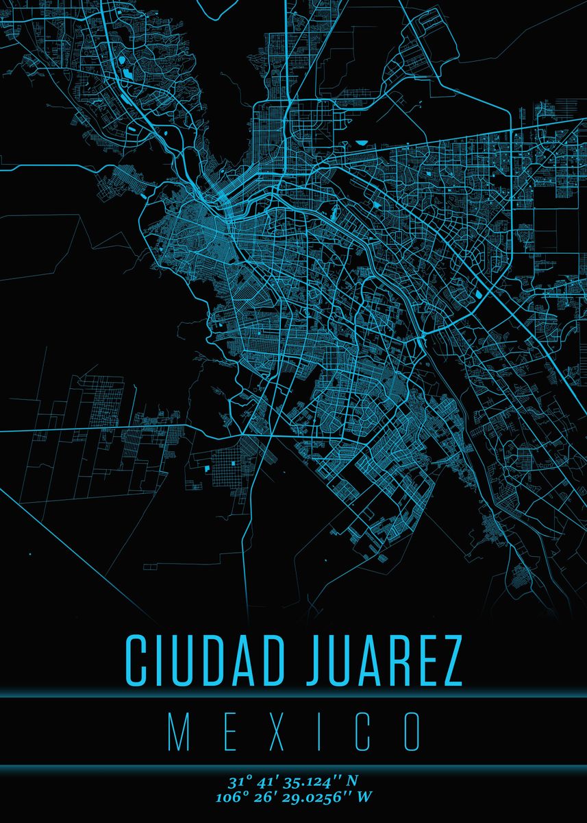 'Ciudad Juarez Mexico' Poster, picture, metal print, paint by Buster ...