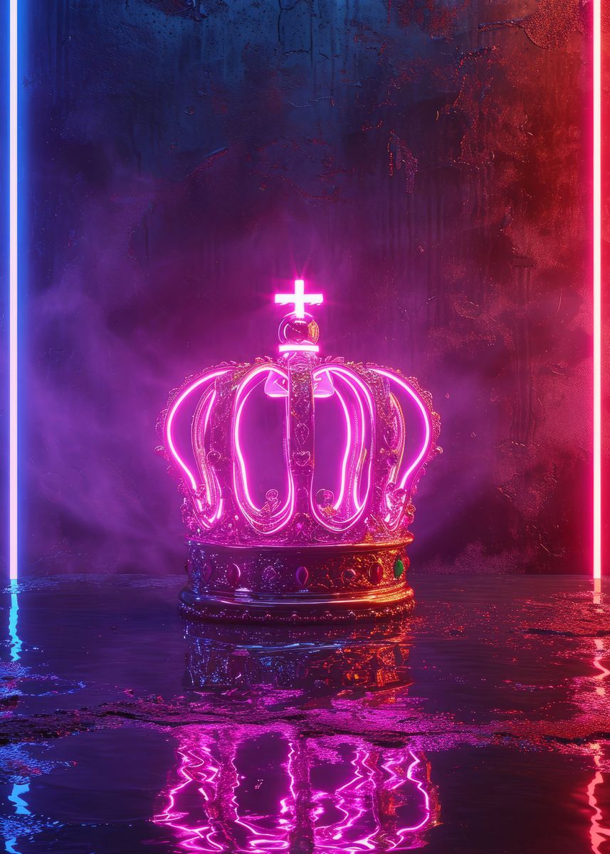 'King Crown Aesthetic' Poster, picture, metal print, paint by Adam Reed ...