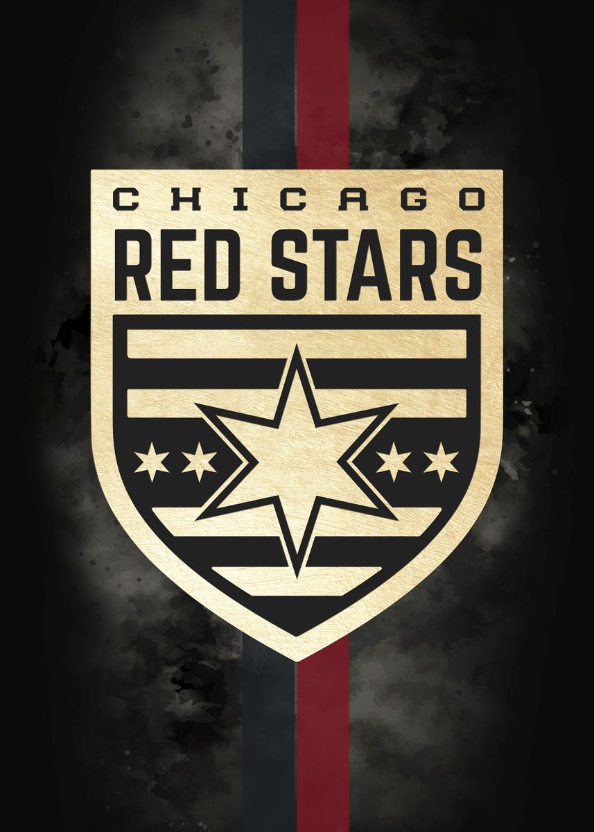 'Chicago Red Stars' Poster, picture, metal print, paint by Brown Agatha ...