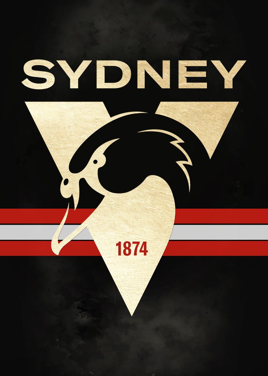 'Sydney Swans' Poster, picture, metal print, paint by Brown Agatha ...