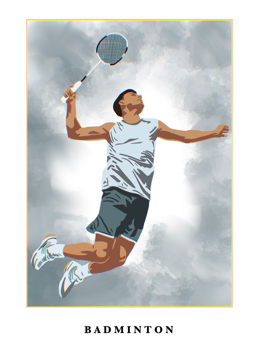 'BADMINTON ART' Poster, picture, metal print, paint by Mousely Mousely ...