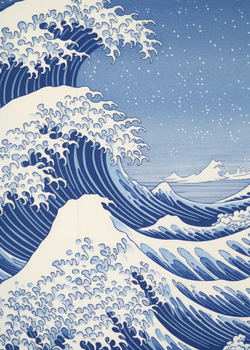 'Kanagawa Japanese Painting' Poster, picture, metal print, paint by Kai ...