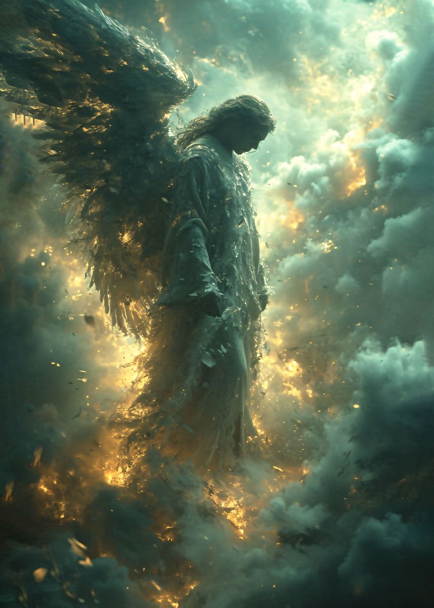 'Fallen angel' Poster, picture, metal print, paint by Vendzi | Displate