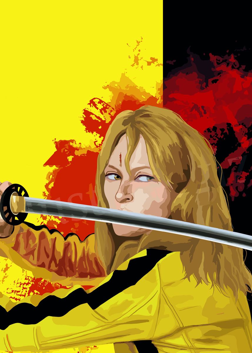 'Kill Bill' Poster, picture, metal print, paint by Candy Capone | Displate