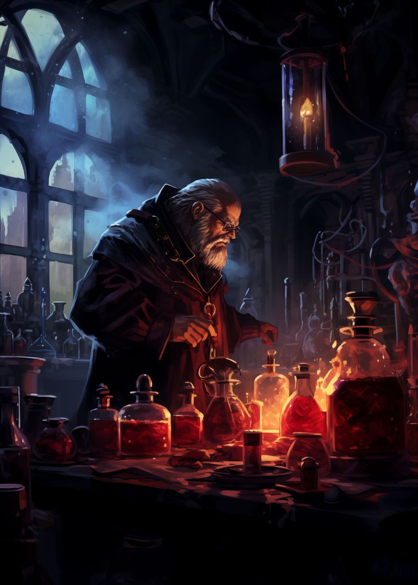 'Alchemist' Poster, picture, metal print, paint by Iwoko | Displate