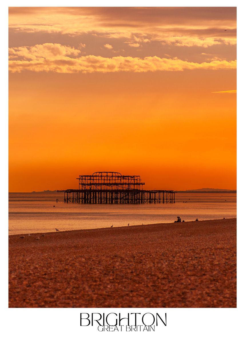 'Evening Sunset in England' Poster, picture, metal print, paint by ...