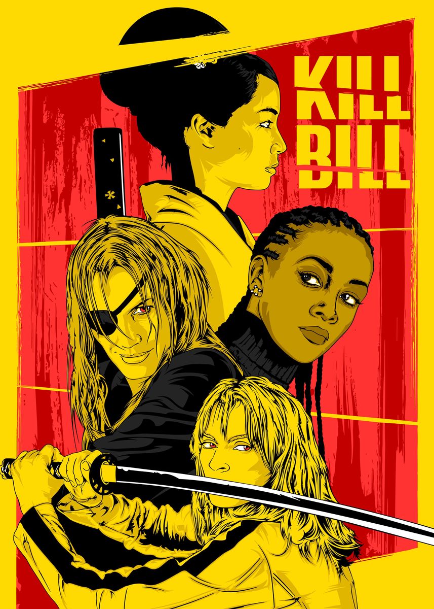 'Kill Bill' Poster, picture, metal print, paint by Candy Capone | Displate