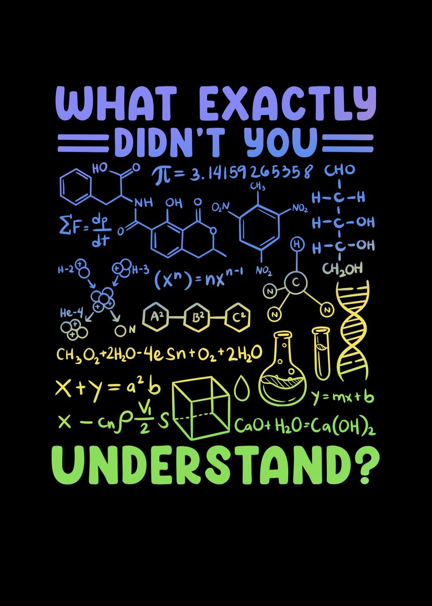 'Funny Sciene' Poster, picture, metal print, paint by biNutz | Displate