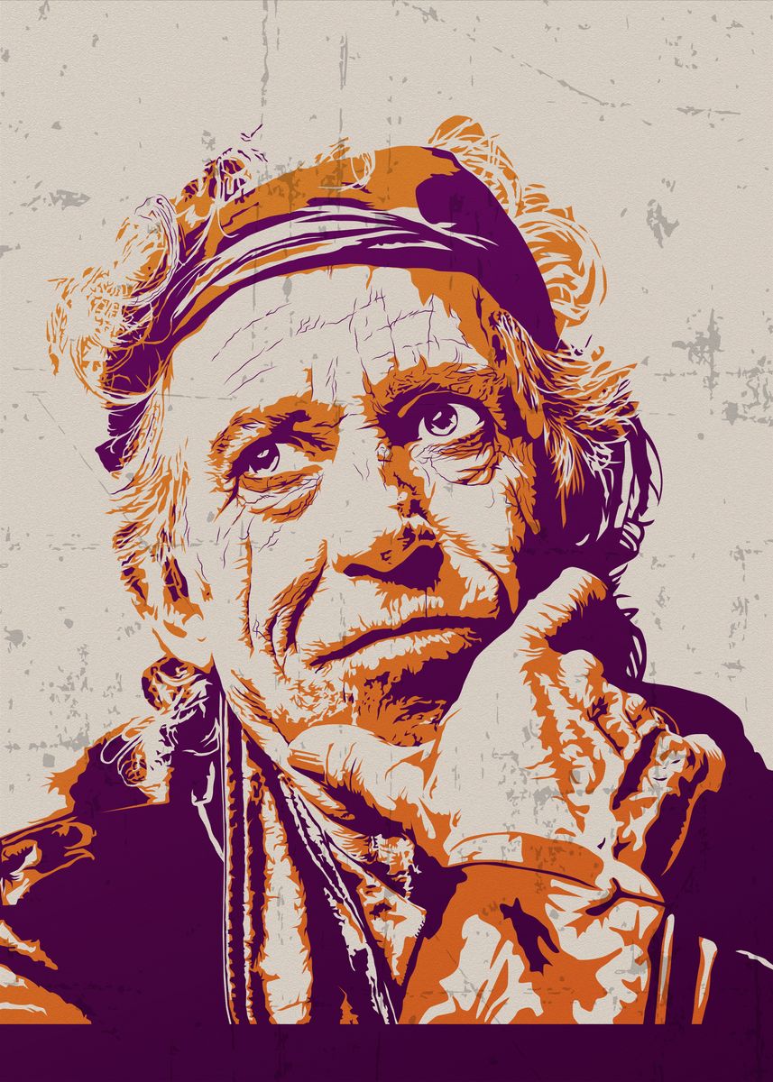 'the 5 strings guy' Poster, picture, metal print, paint by Denise ...