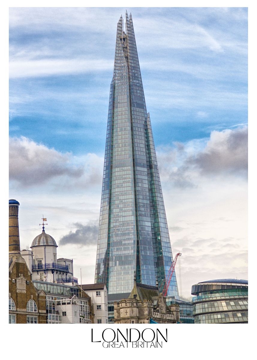 'The Shard in London' Poster, picture, metal print, paint by Massimo ...