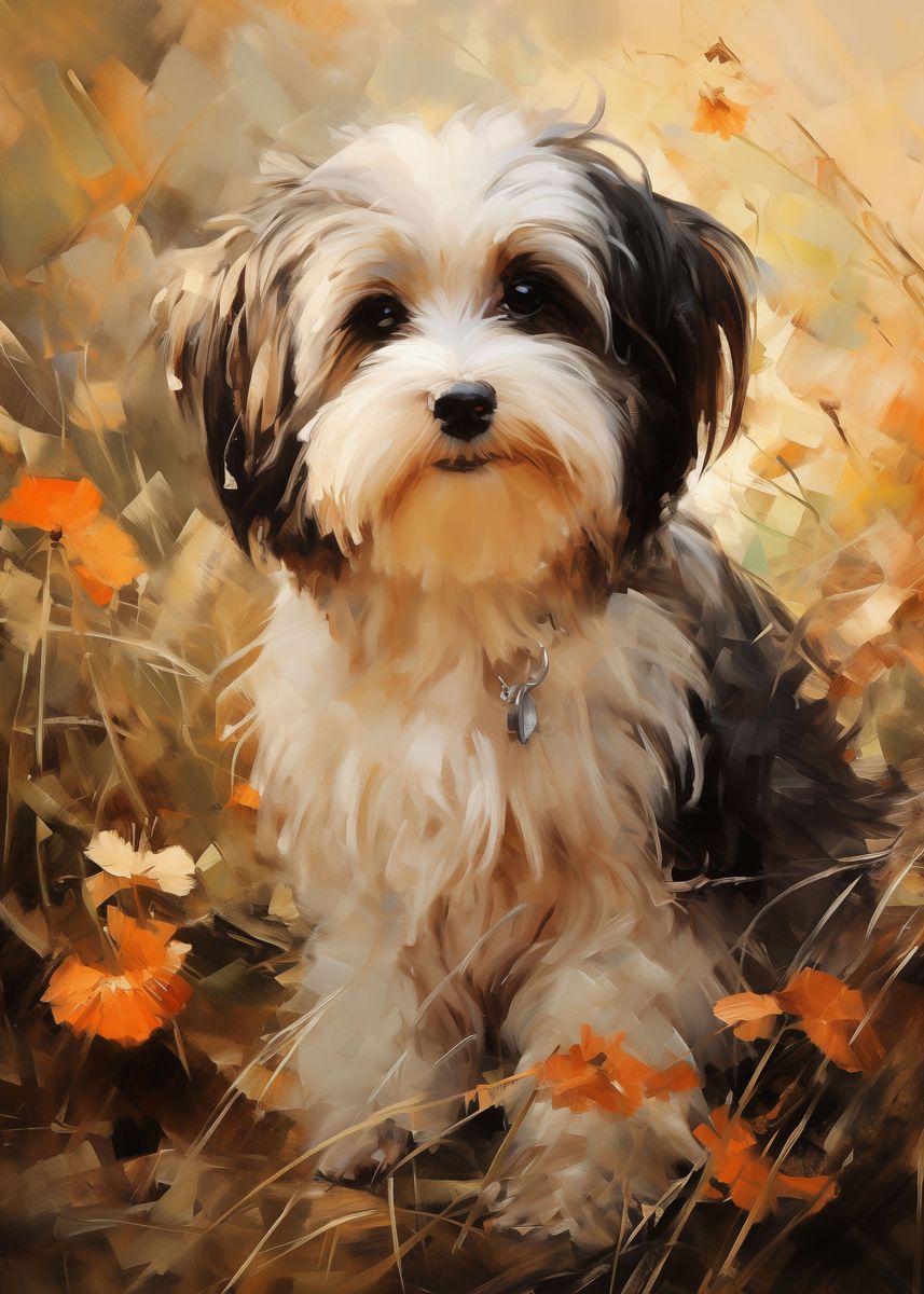 'Havanese dog' Poster, picture, metal print, paint by PetsArt Design | Displate