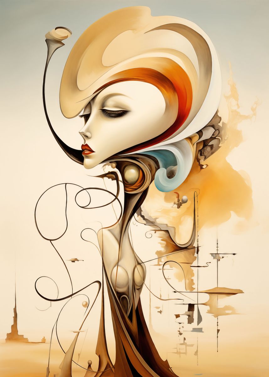 'Abstract Surreal Glamour' Poster, picture, metal print, paint by ...