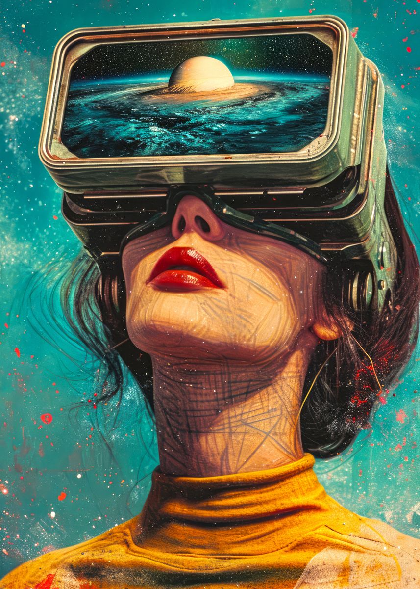 'Synthwave Virtual Reality' Poster, picture, metal print, paint by ...