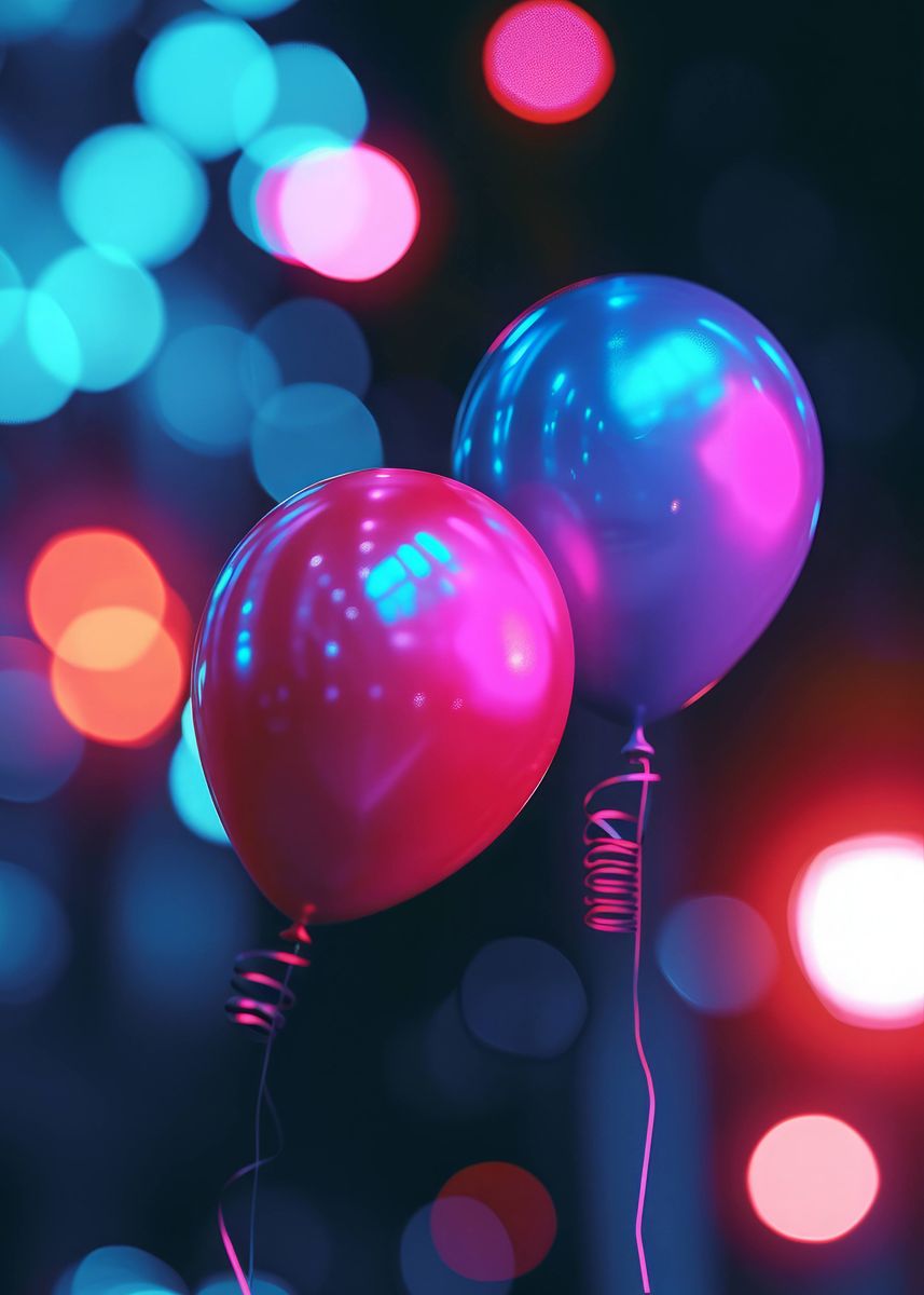 'Aesthetic Ballon Party' Poster, picture, metal print, paint by Adam ...