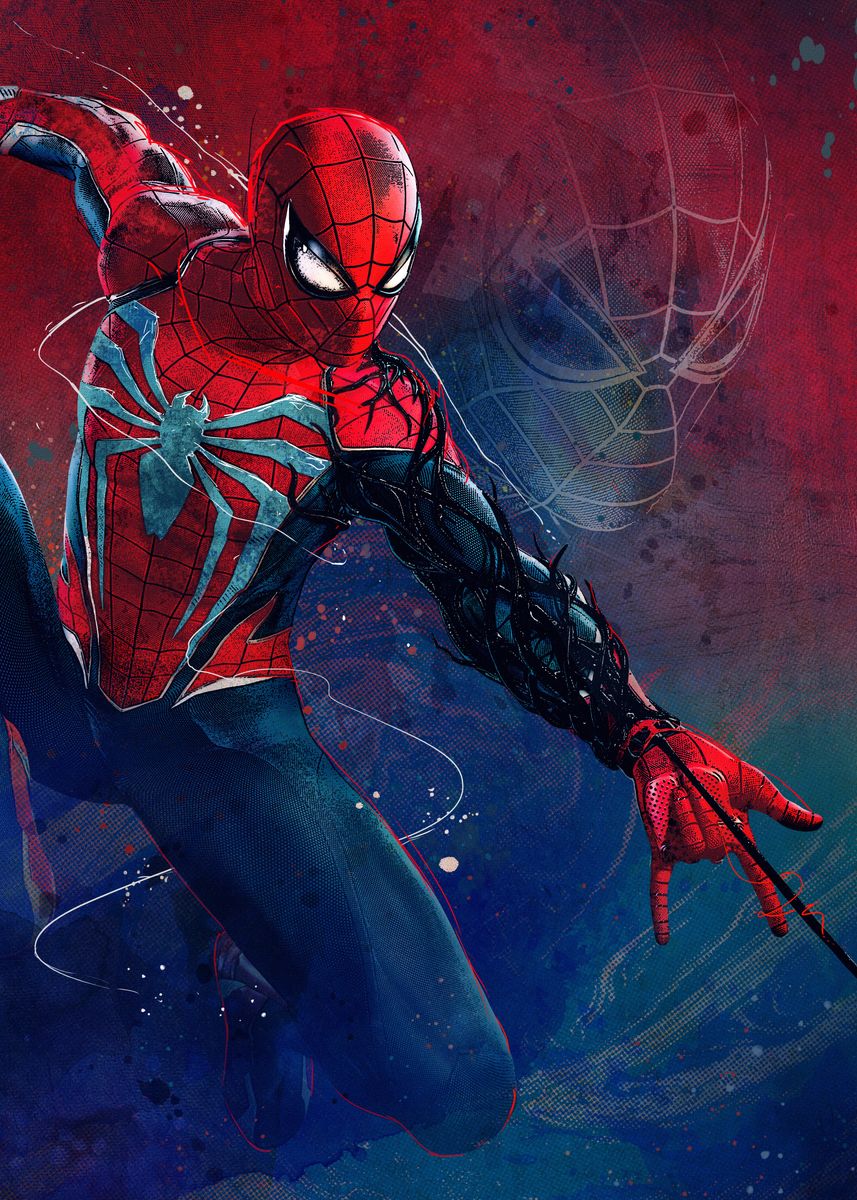 'Peter Parker Spider-Man' Poster, picture, metal print, paint by Marvel ...