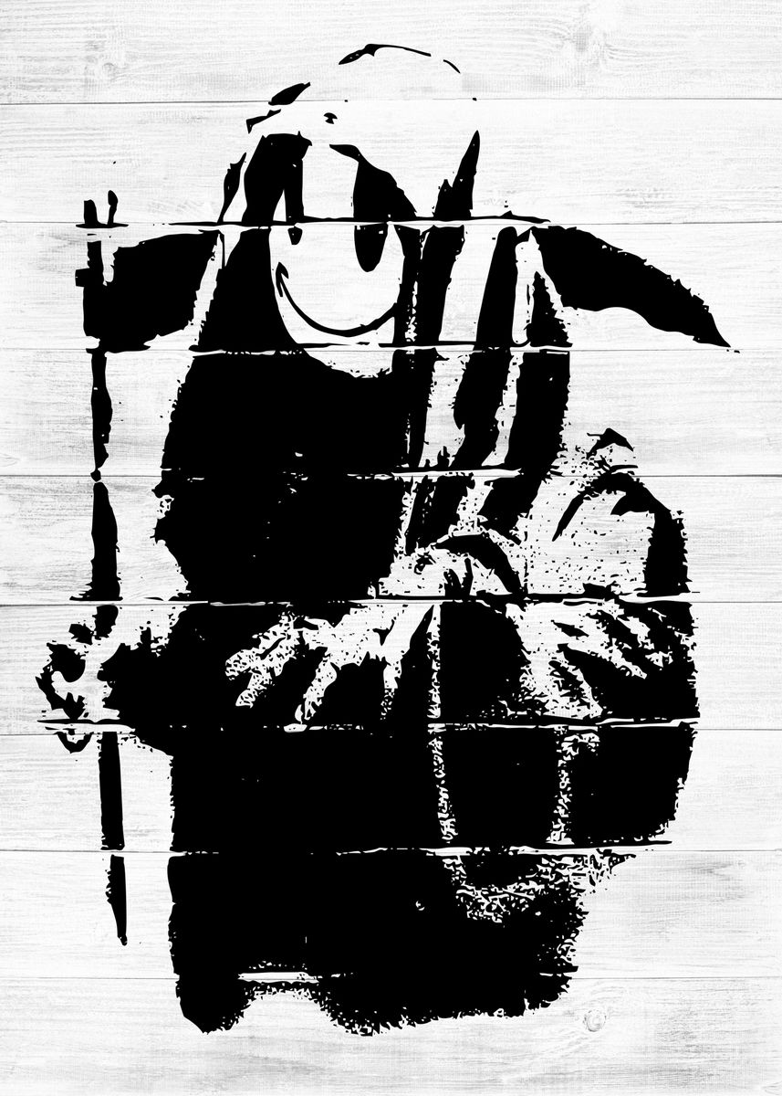 'stencil art graffiti' Poster, picture, metal print, paint by Top ...