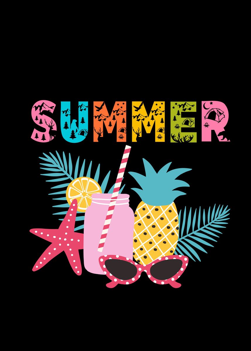 'summer' Poster, picture, metal print, paint by classicposter displate ...