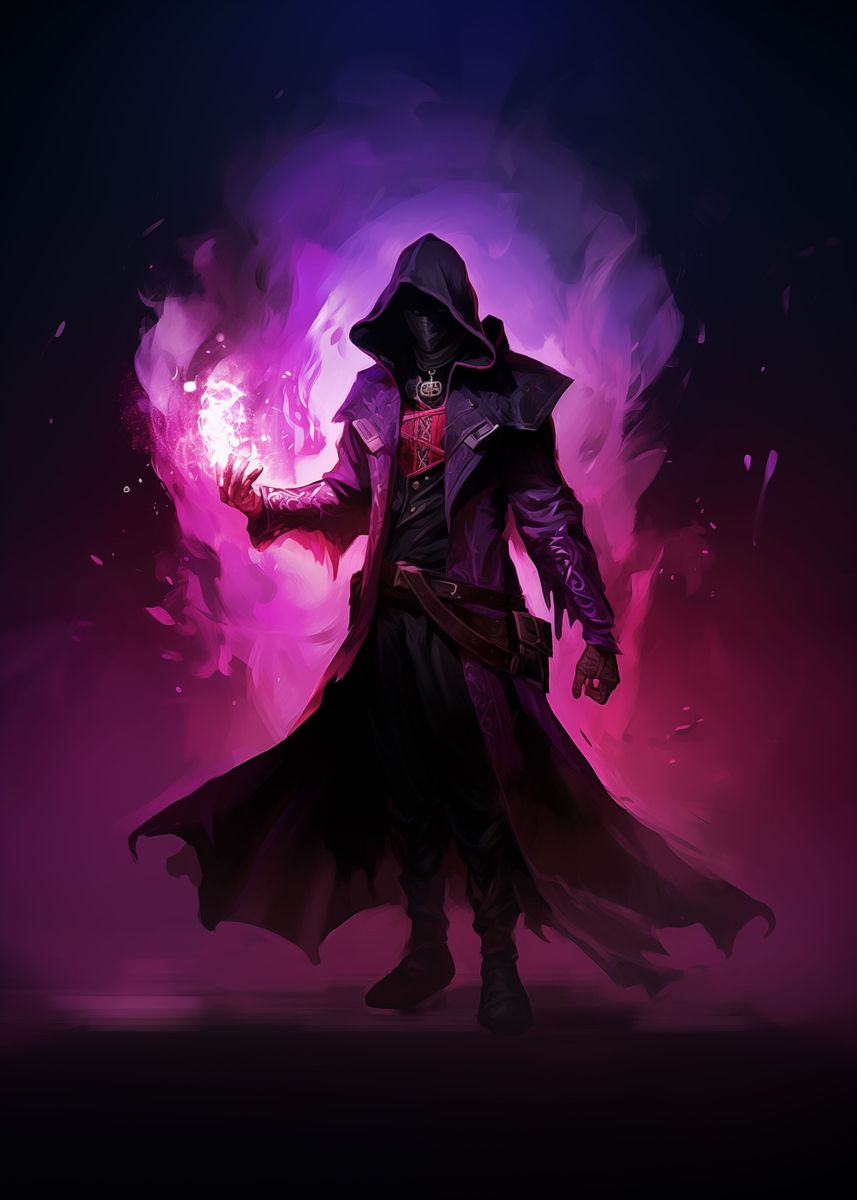 'Warlock' Poster, picture, metal print, paint by Iwoko | Displate