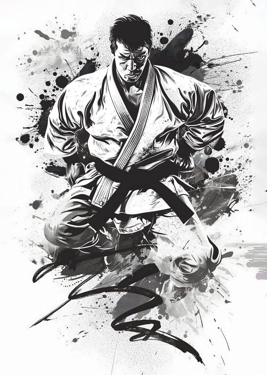 'Jiu Jitsu Martial' Poster, picture, metal print, paint by CheTatanka ...