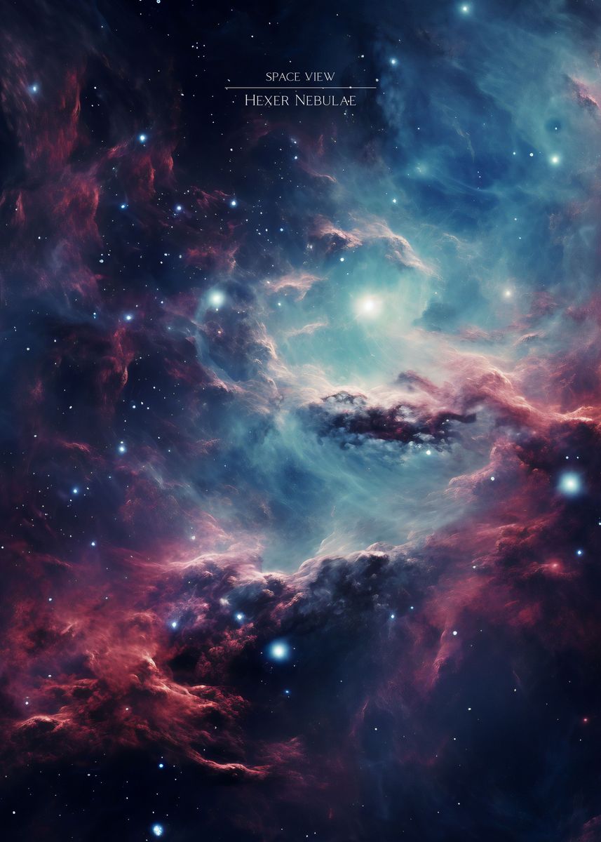 'Hexer Nebulae' Poster, picture, metal print, paint by The Space View ...