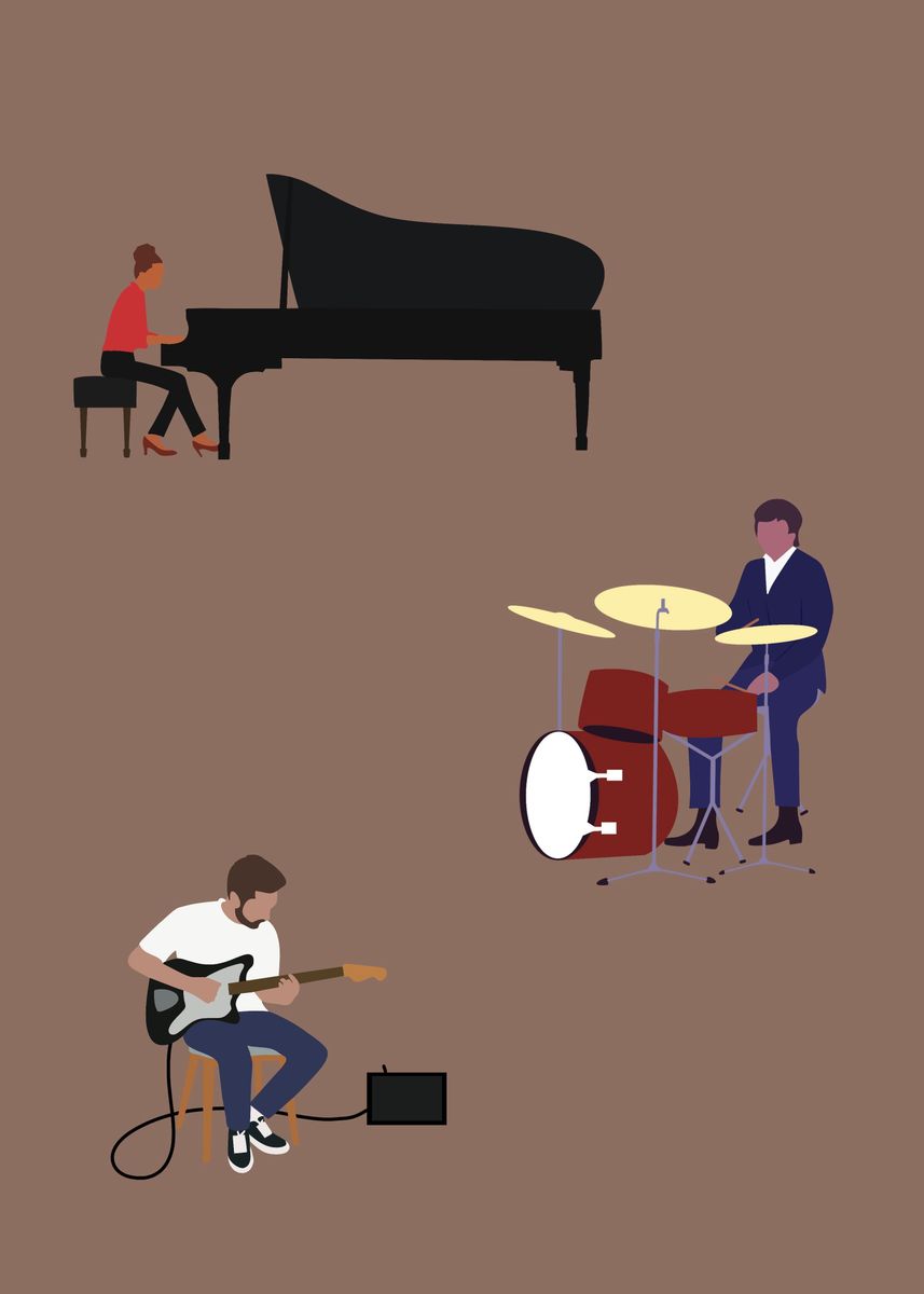 'Minimalist instrument' Poster, picture, metal print, paint by fay list ...