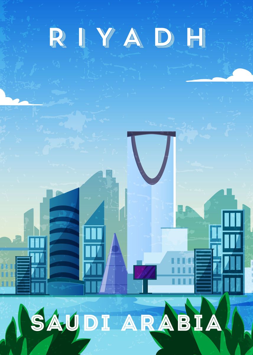 'Riyadh Saudi Arabia' Poster, picture, metal print, paint by Moon ...