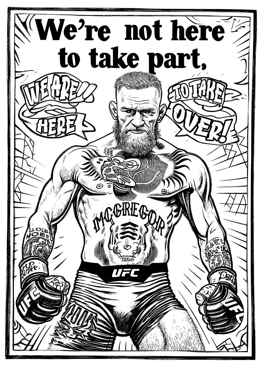 'Were not here to take part' Poster, picture, metal print, paint by ...