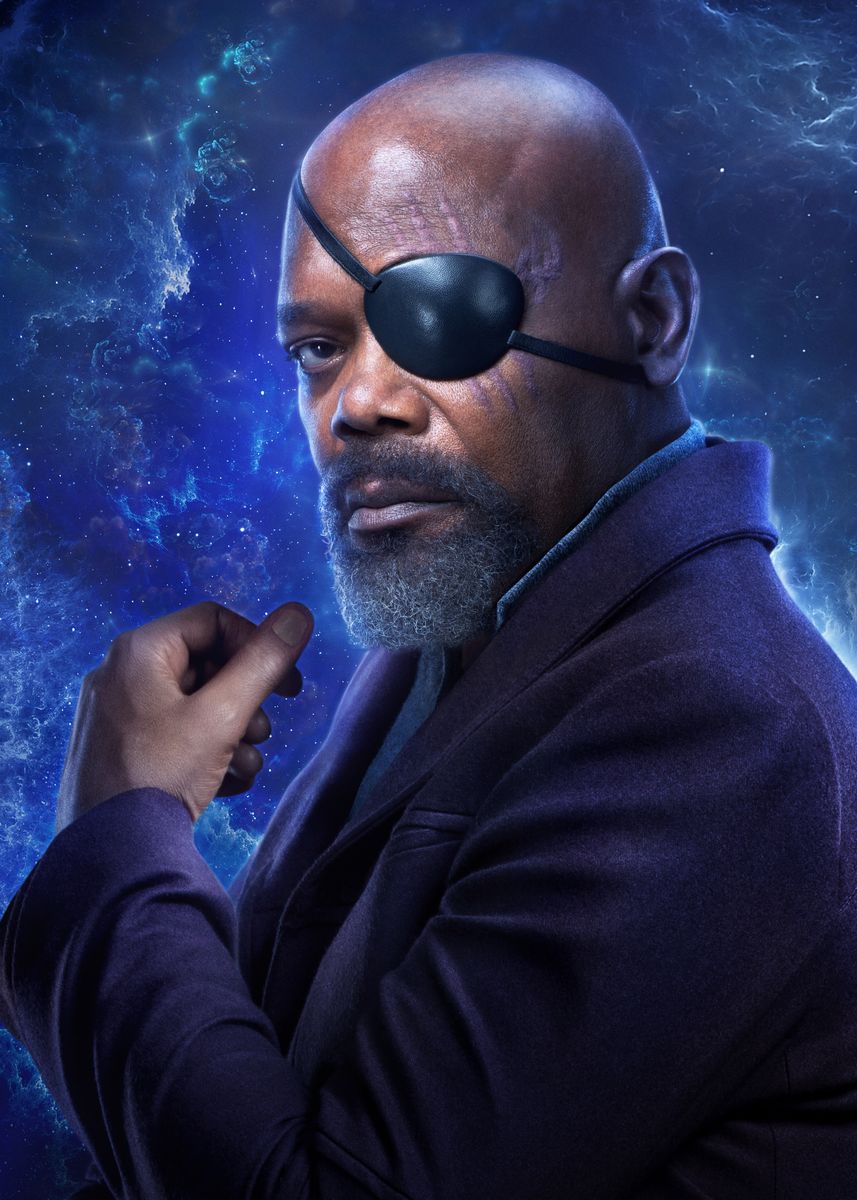 'Nick Fury Poster' Poster, picture, metal print, paint by Marvel | Displate