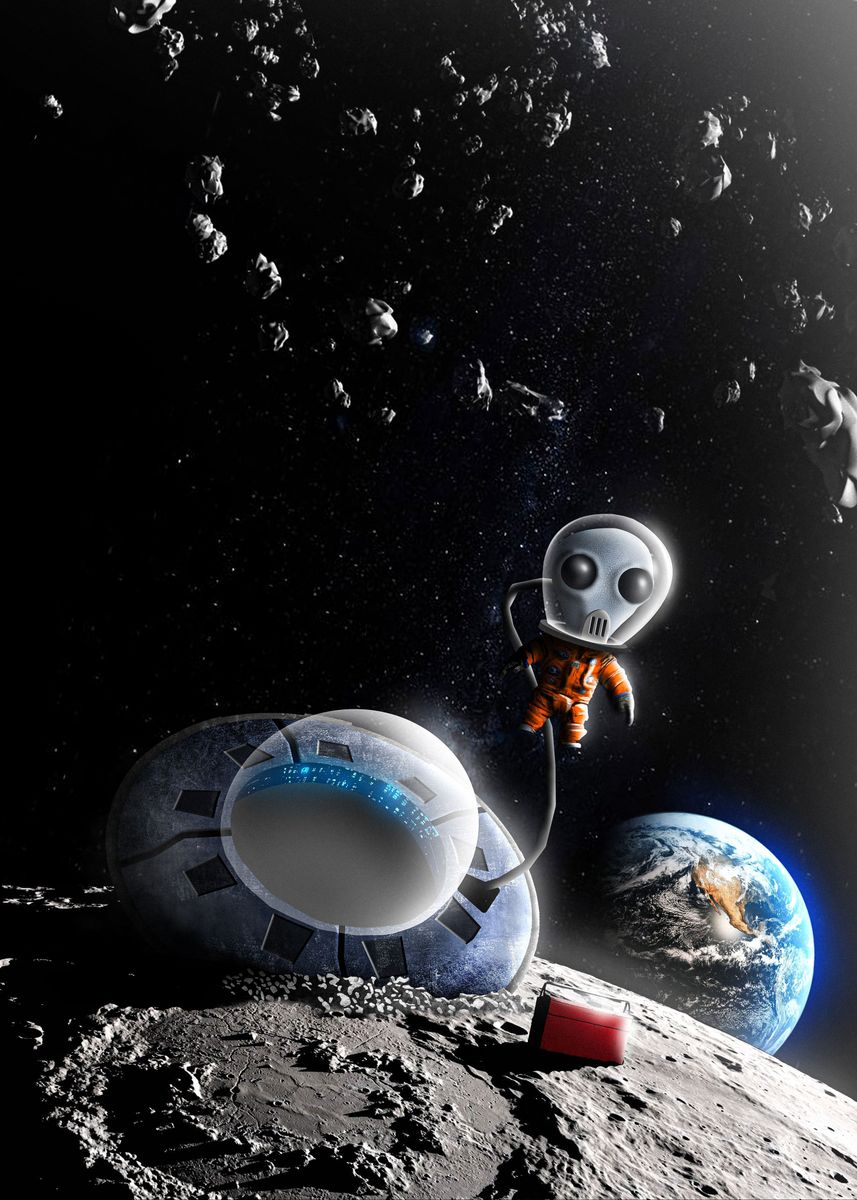 'Crash Landing' Poster, picture, metal print, paint by peyton robertson | Displate