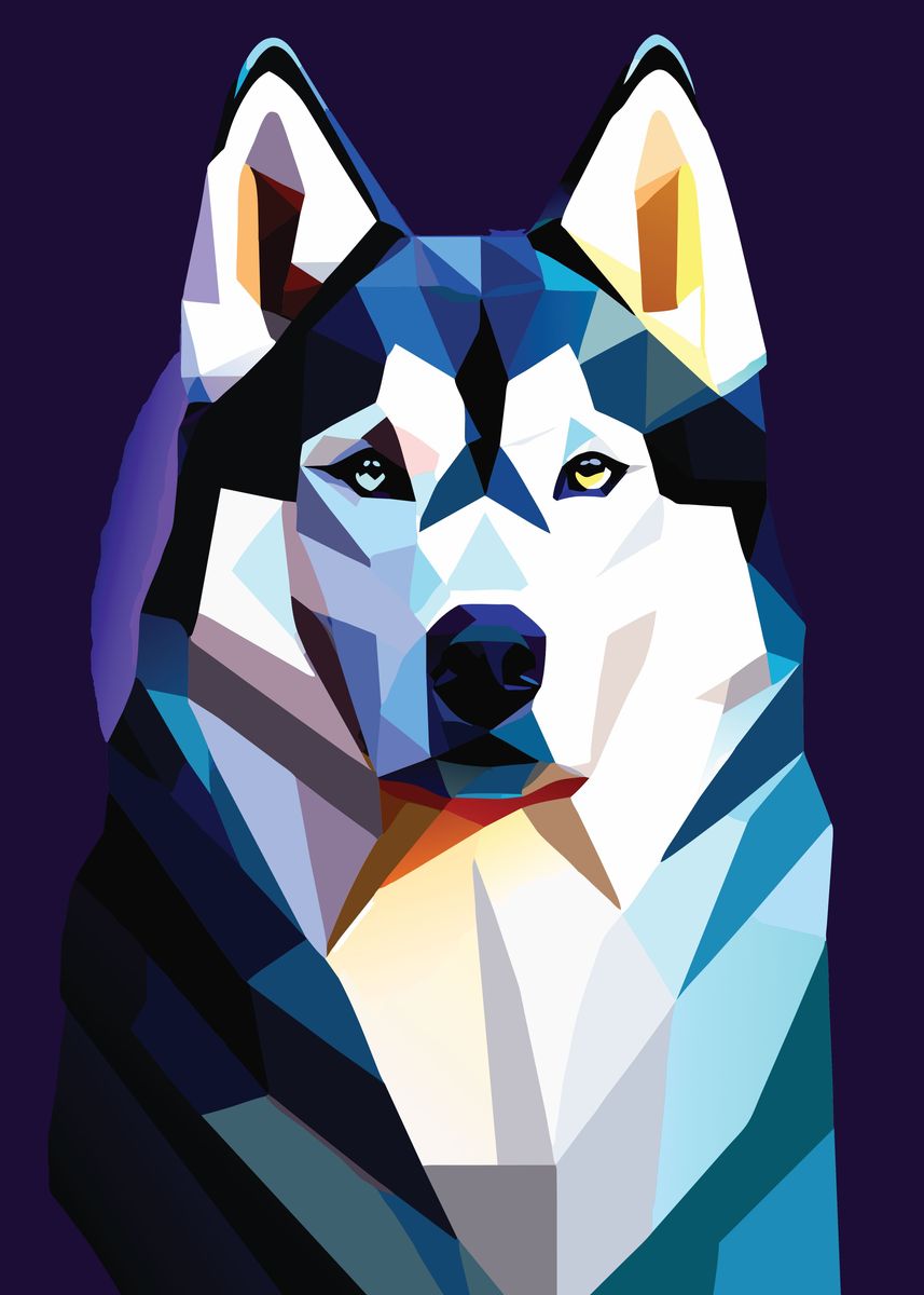 'My Dog Siberian Husky' Poster, picture, metal print, paint by ...