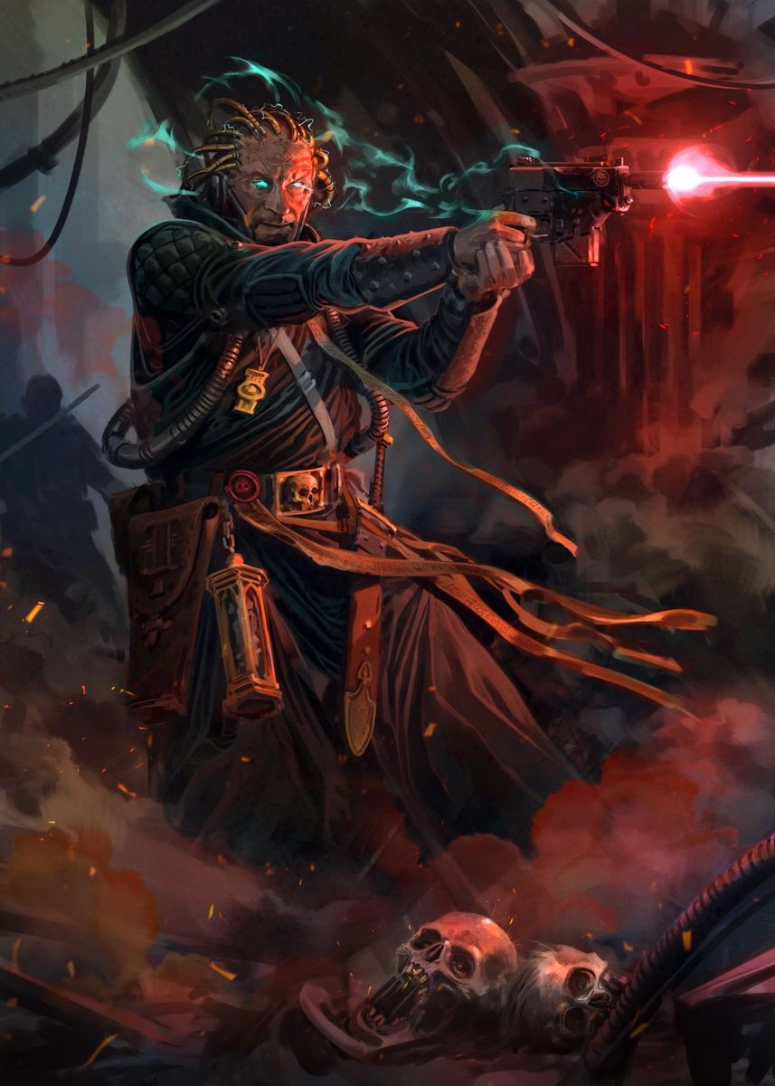 'Darktide Psyker Art' Poster, picture, metal print, paint by Warhammer ...