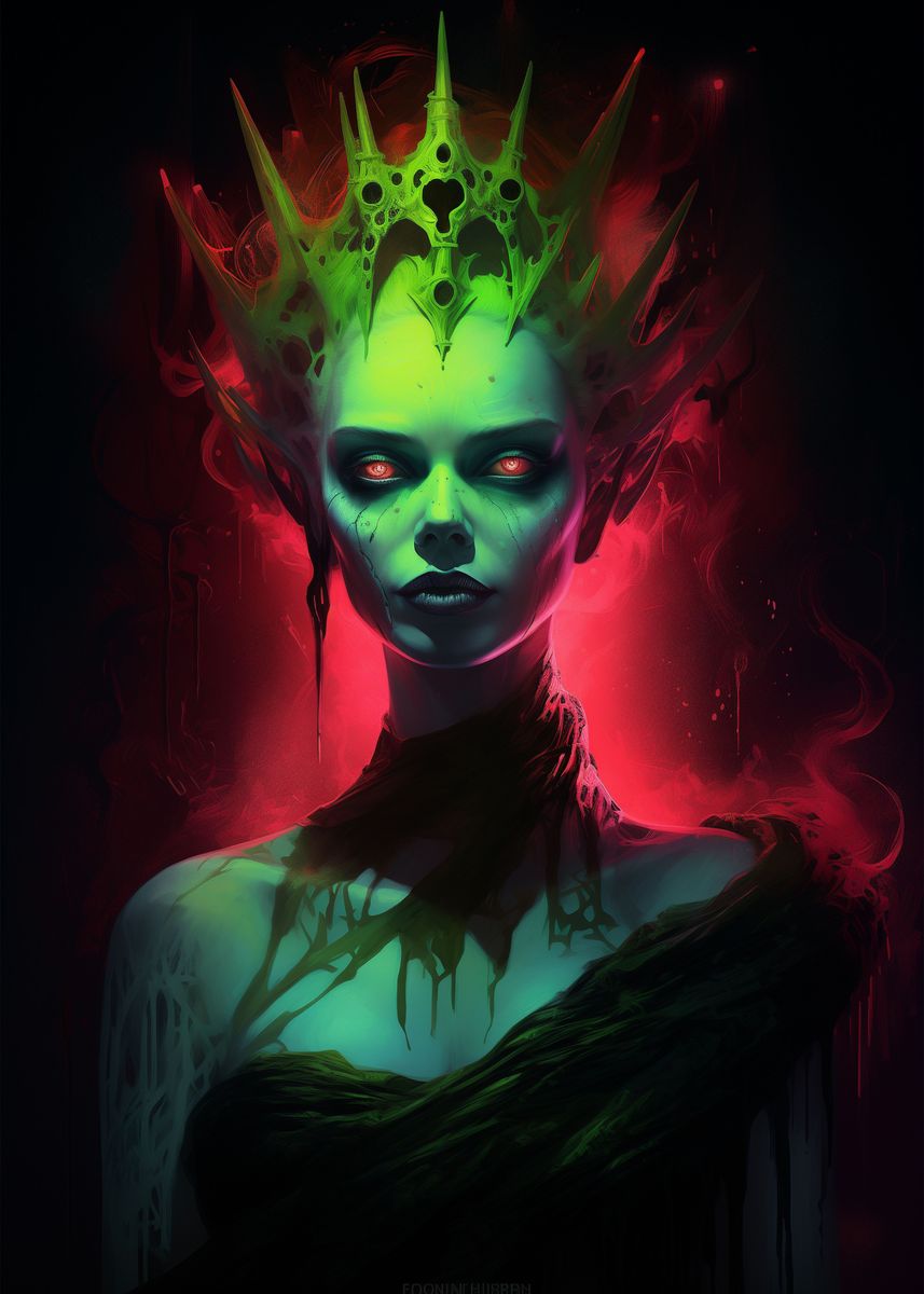 'Necromancer Queen' Poster, picture, metal print, paint by ...