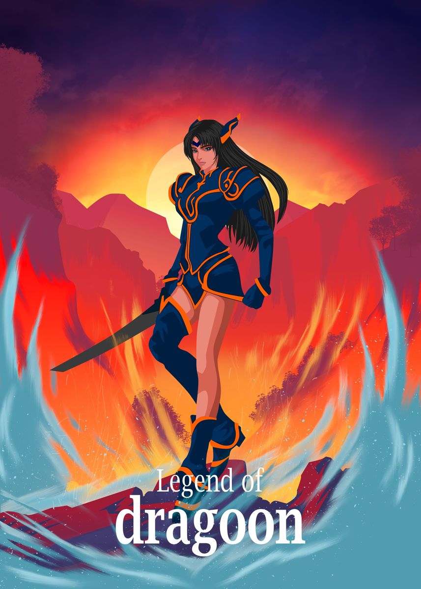 'epic rose knight' Poster, picture, metal print, paint by misbah dinara ...