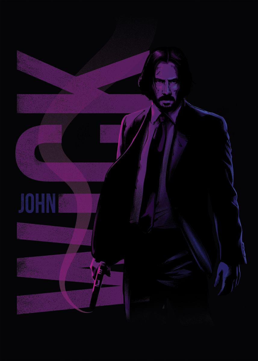 'John Wick Purple' Poster, picture, metal print, paint by John Wick ...