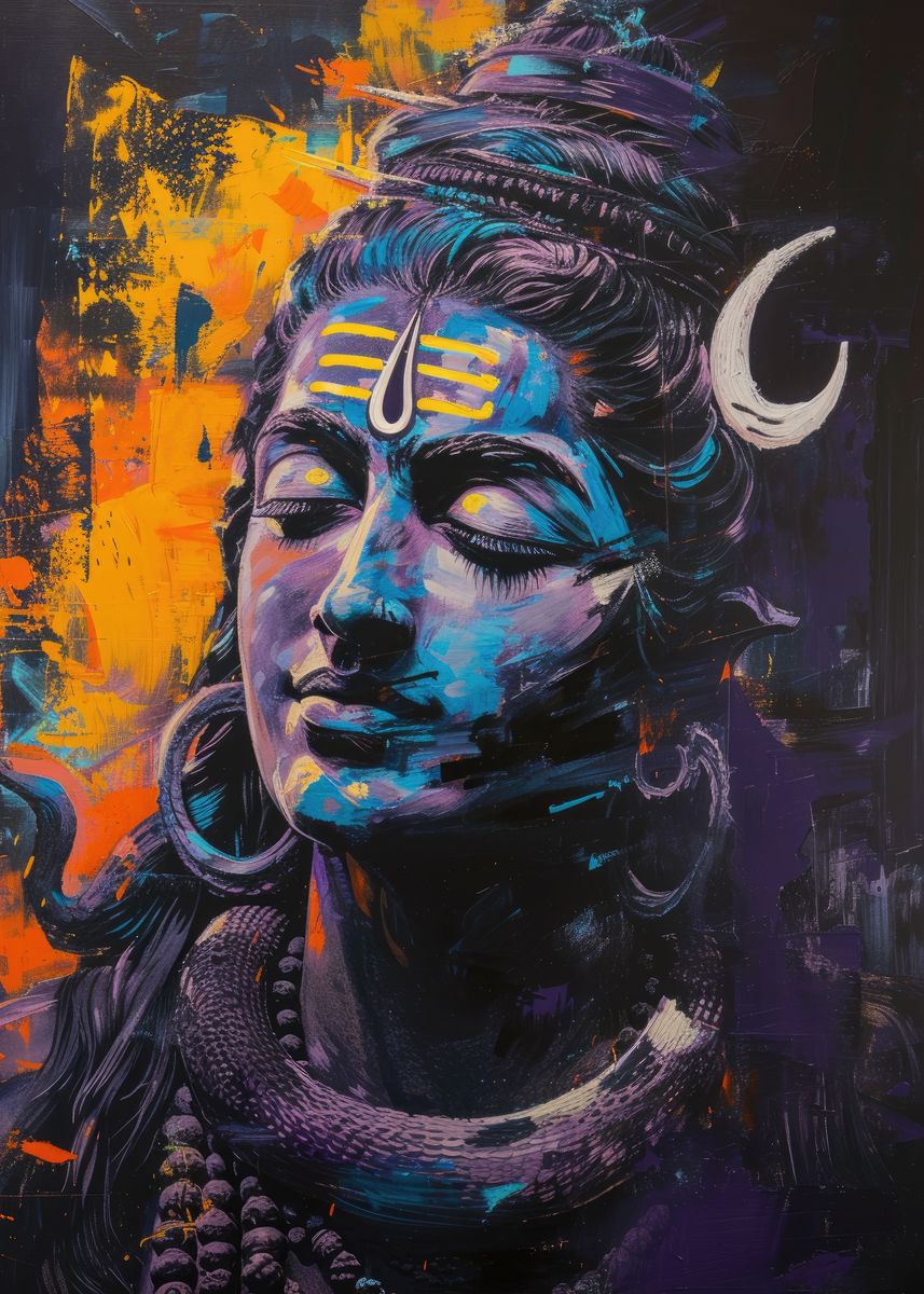 'Cosmic Shiva' Poster, picture, metal print, paint by Michael Mattler ...