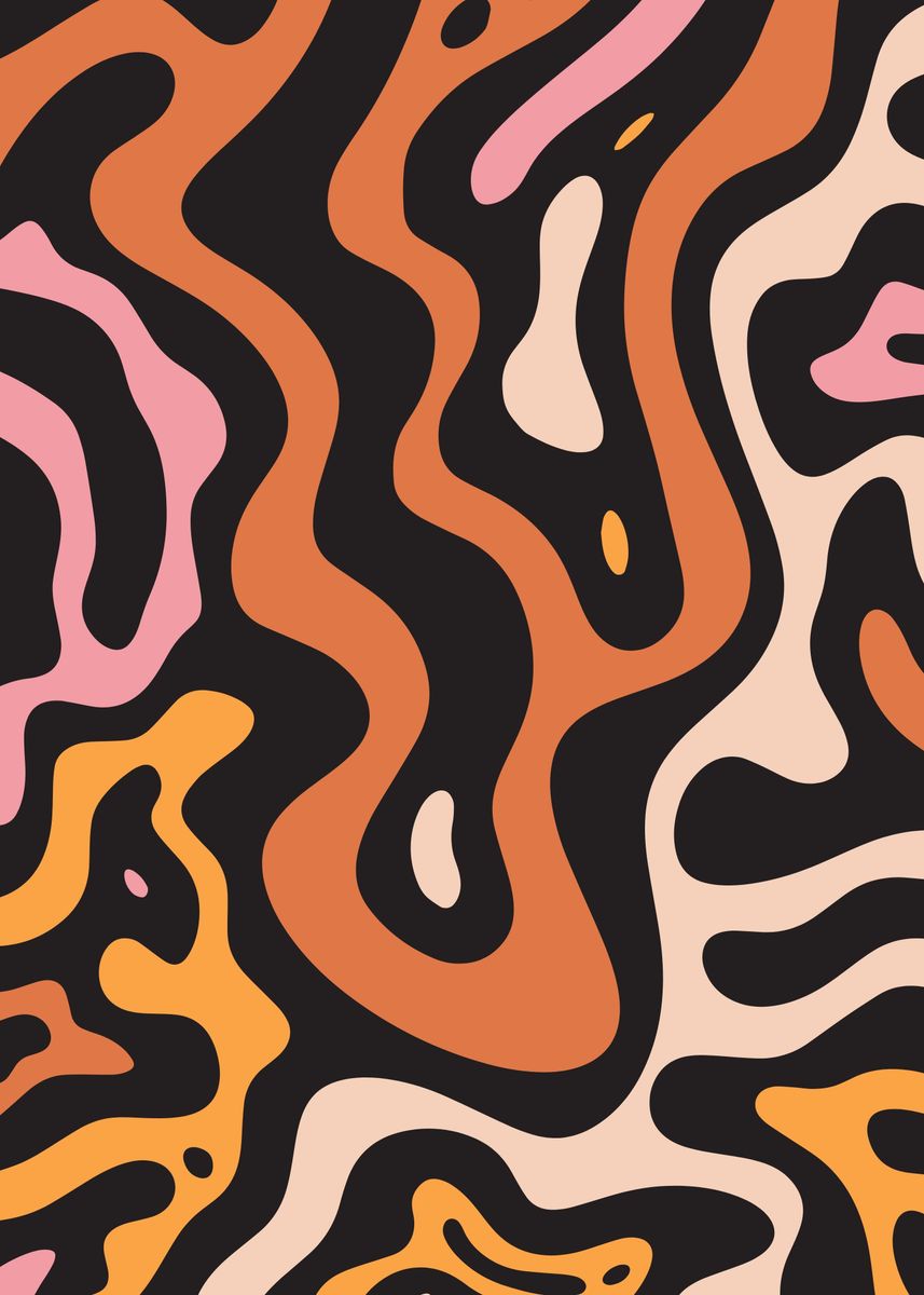 'Colorful Topography' Poster, picture, metal print, paint by Ydha ...