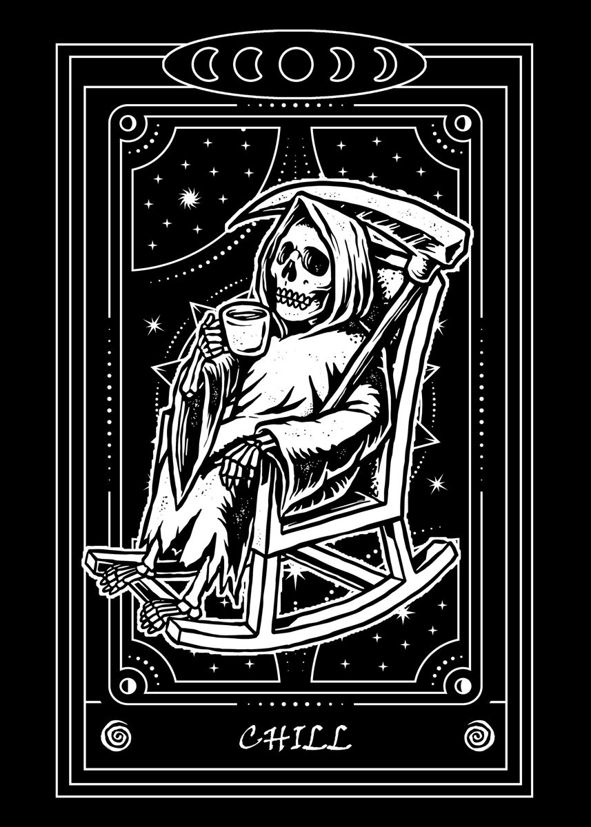 'Tarot Card Grim Reaper' Poster, picture, metal print, paint by John ...